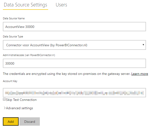 3.2 Toevoegen Data Source - Power BI Connector