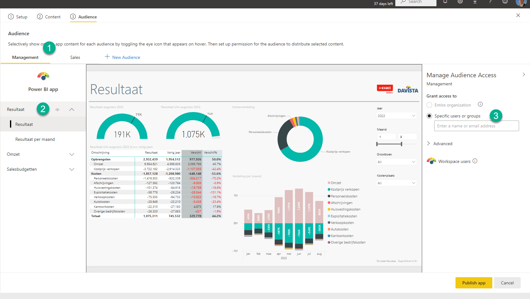 Je Power BI dashboard delen met doelgroepen - Power BI Connector