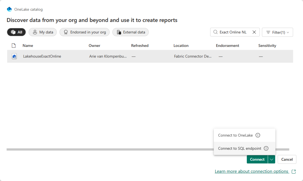 3.2 Import Power BI with SQL Endpoint - Power BI Connector